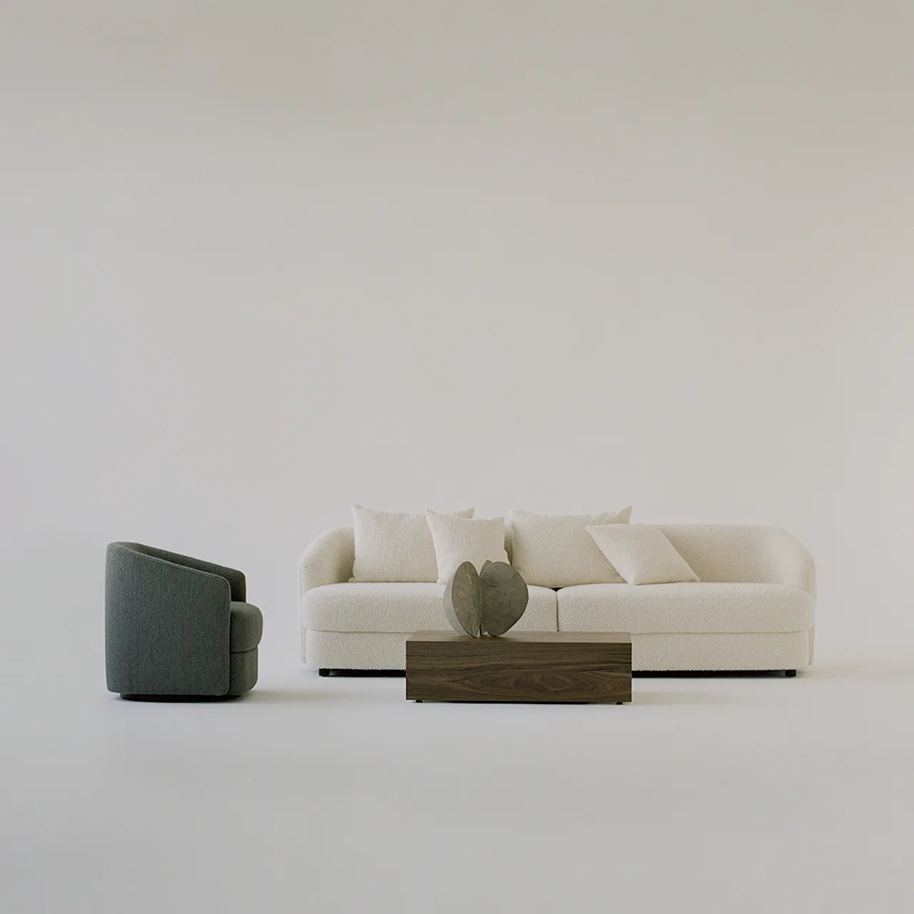 Kjøp Florence Coffee Table Ø90 / White Viola Marble fra New Works ...